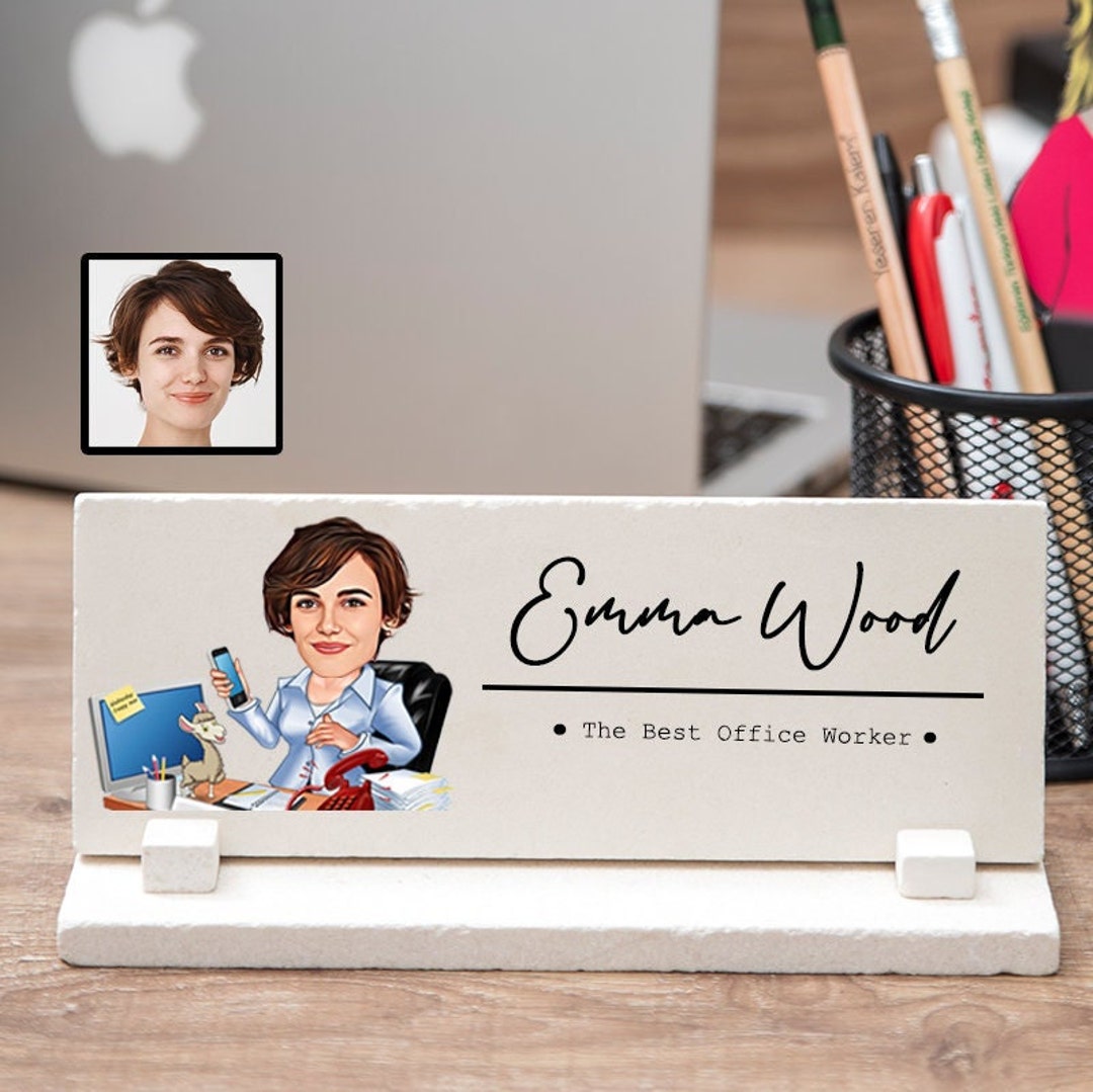 Office Worker Name Plate for Desk, Office Worker Gifts for Women ...