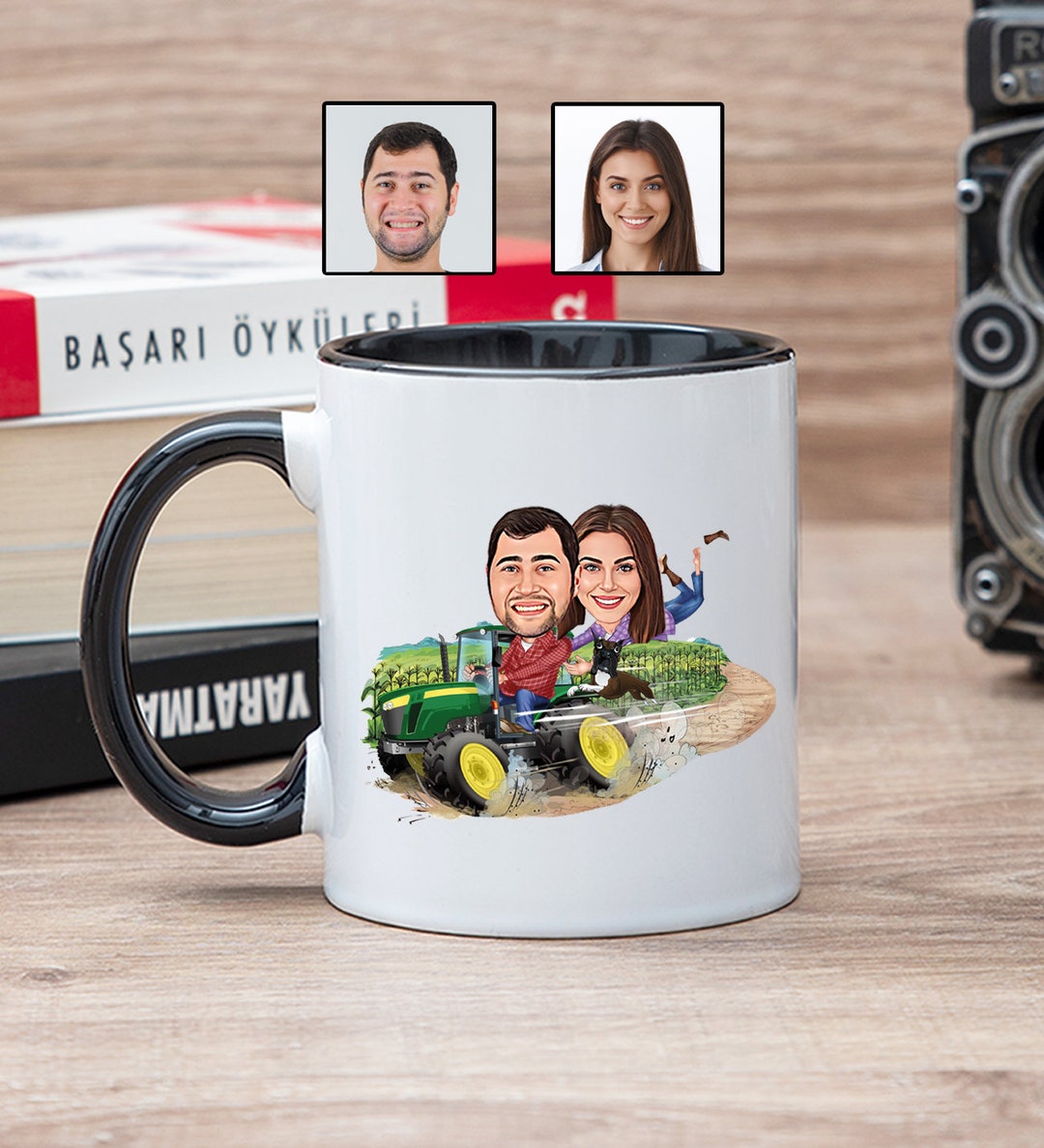 Farming Couple Cartoon Mug, Funny Farming Gifts for Couple, Farming ...