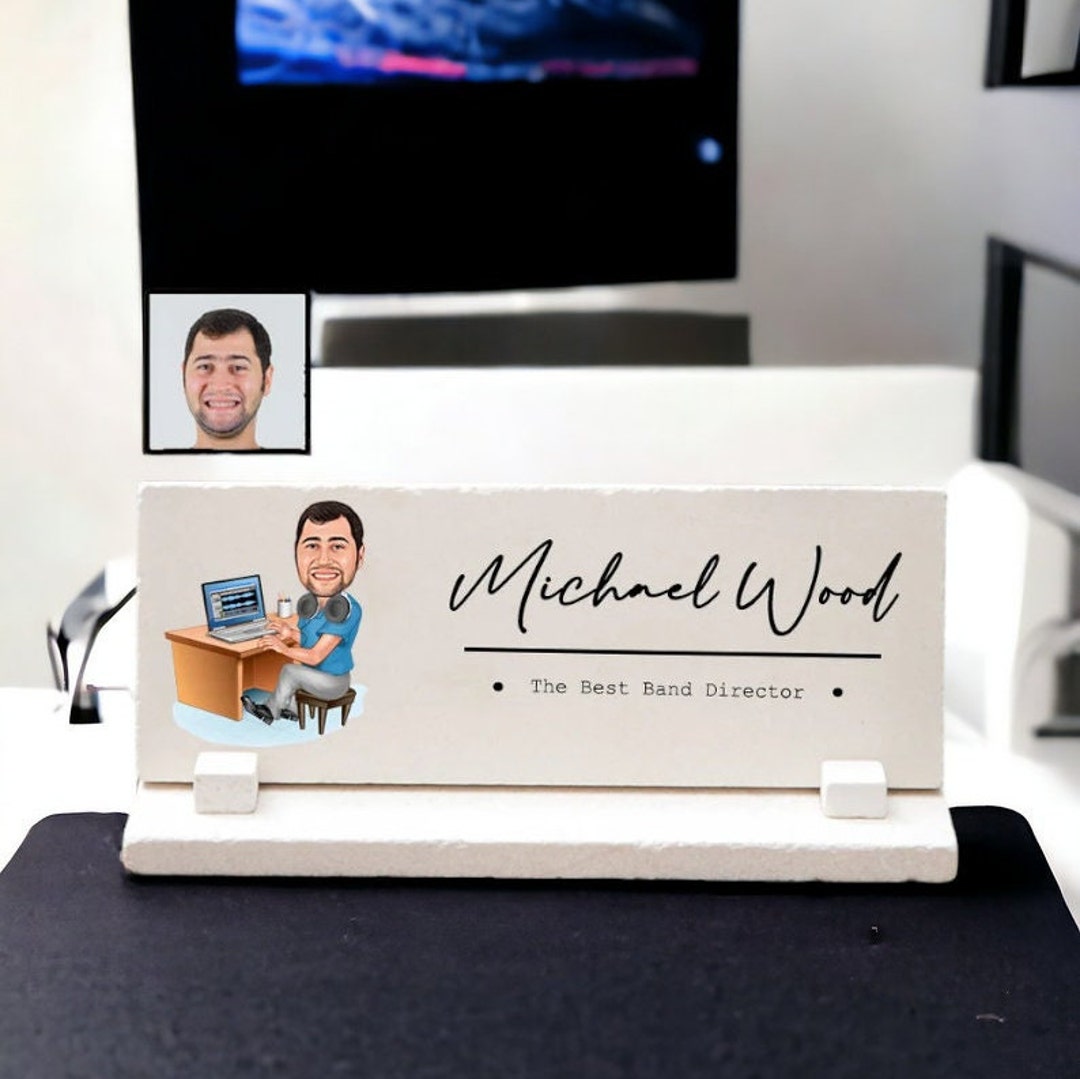 Band Director Caricature Desk Sign, Funny Band Director Gifts for Men ...