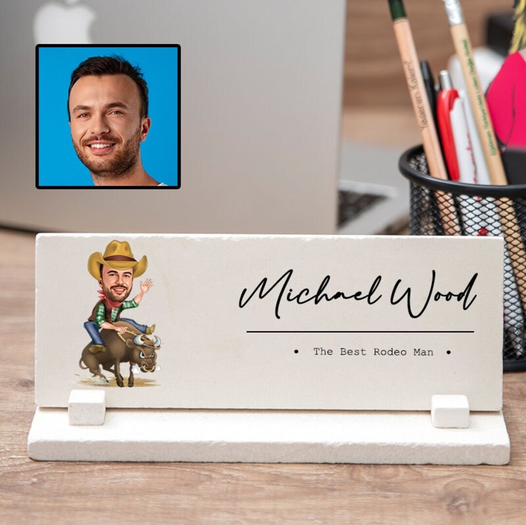 Rodeo Cartoon Desk Sign, Funny Rodeo Gifts for Men, Rodeo Desk ...