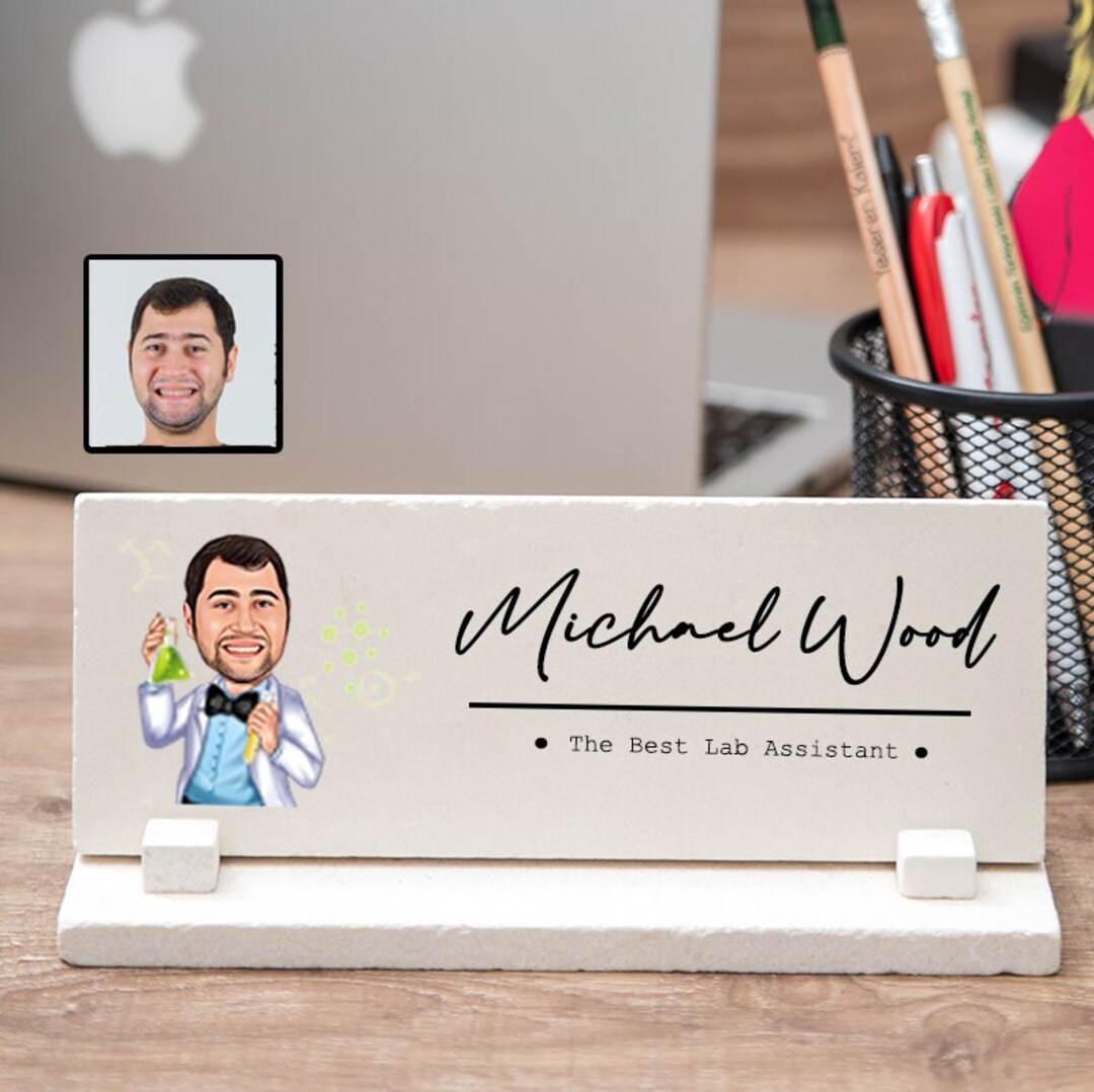Lab Assistant Name Plate for Desk, Male Lab Assistant Gifts for Men ...