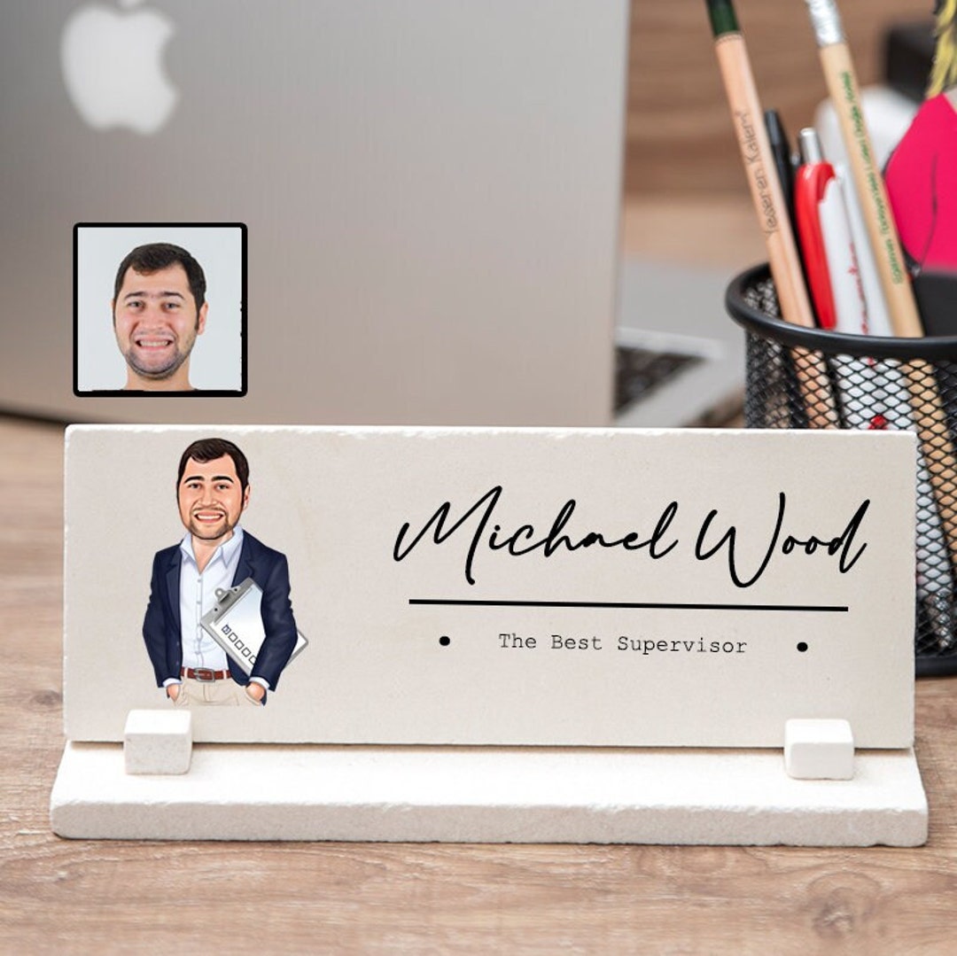 Supervisor Name Plate for Desk, Funny Supervisor Gifts for Men, New ...