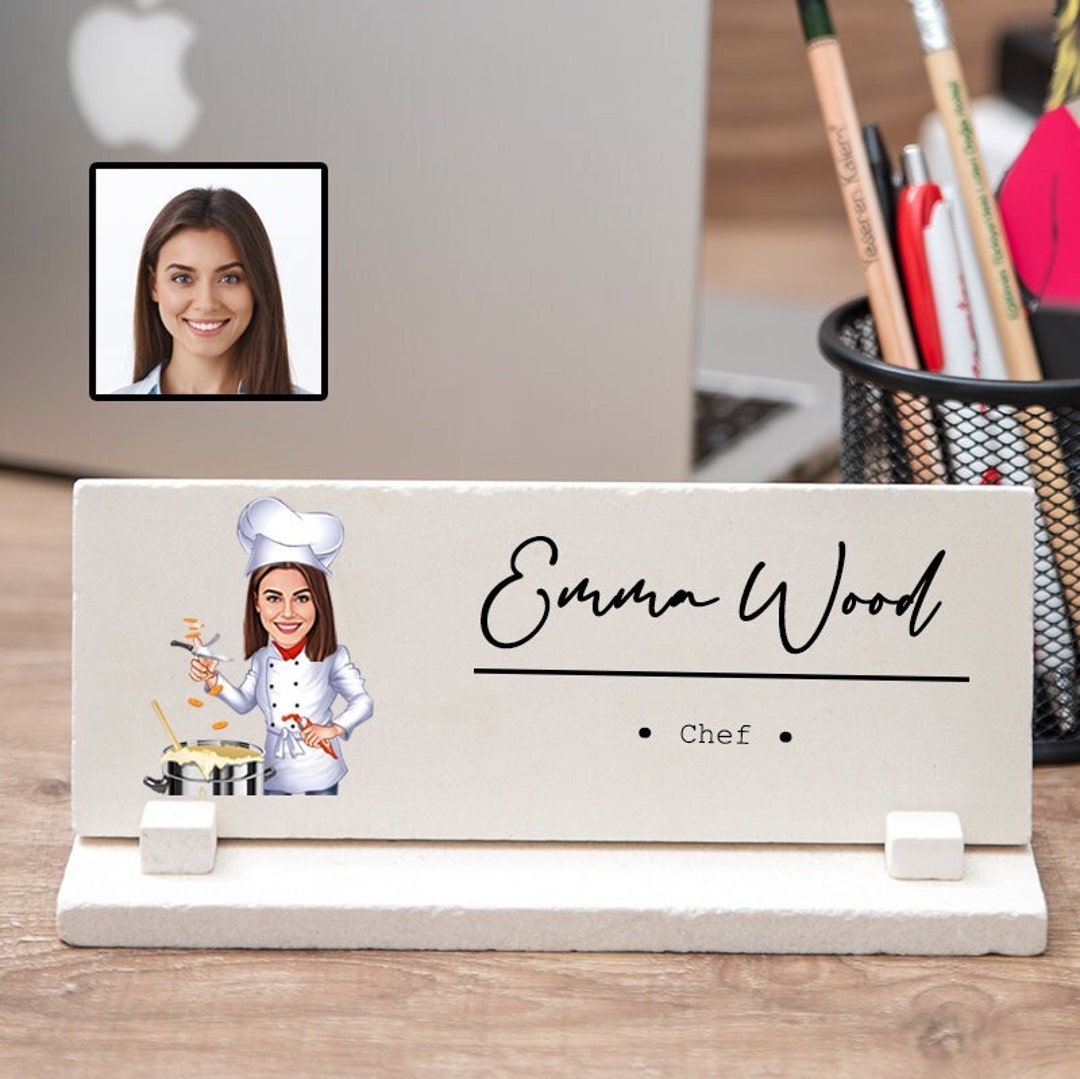 Chef Nameplate, Funny Chef Gifts for Women, Cook Chef Desk Sign, Chef ...