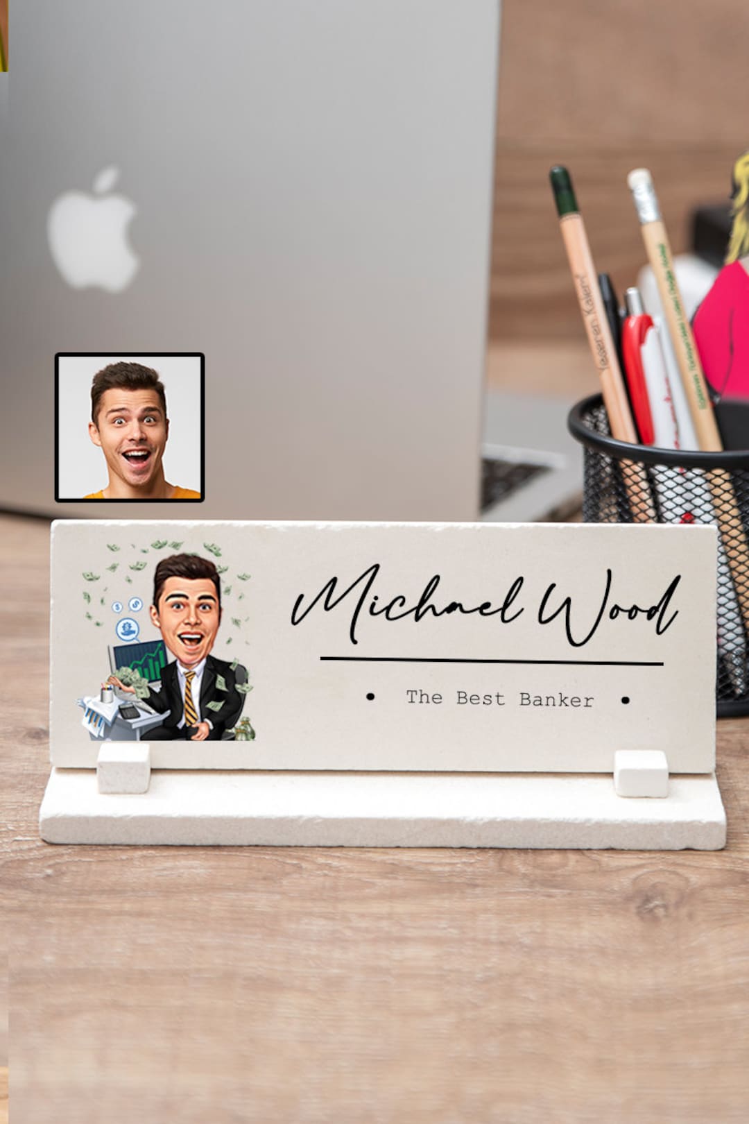 Banker Name Plate for Desk, Bank Teller Office Decor, New Banker Gift ...