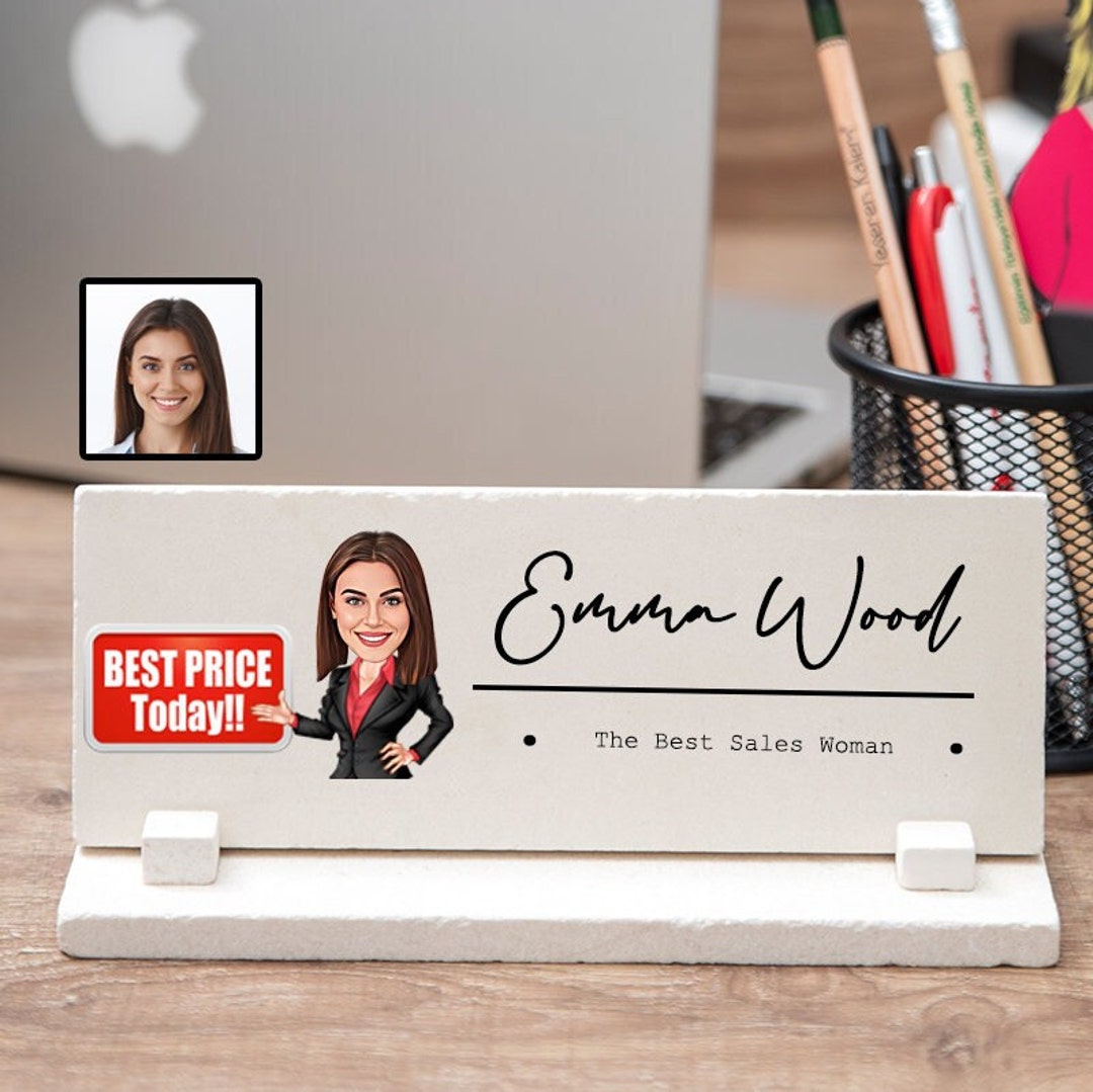 Saleswoman Cartoon Nameplate, Funny Saleswoman Gifts for Women ...