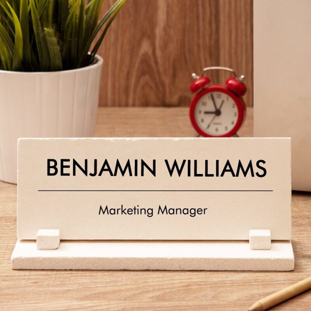 Stone Desk Name Plate for Men for Promotion Custom Name Sign - Etsy ...