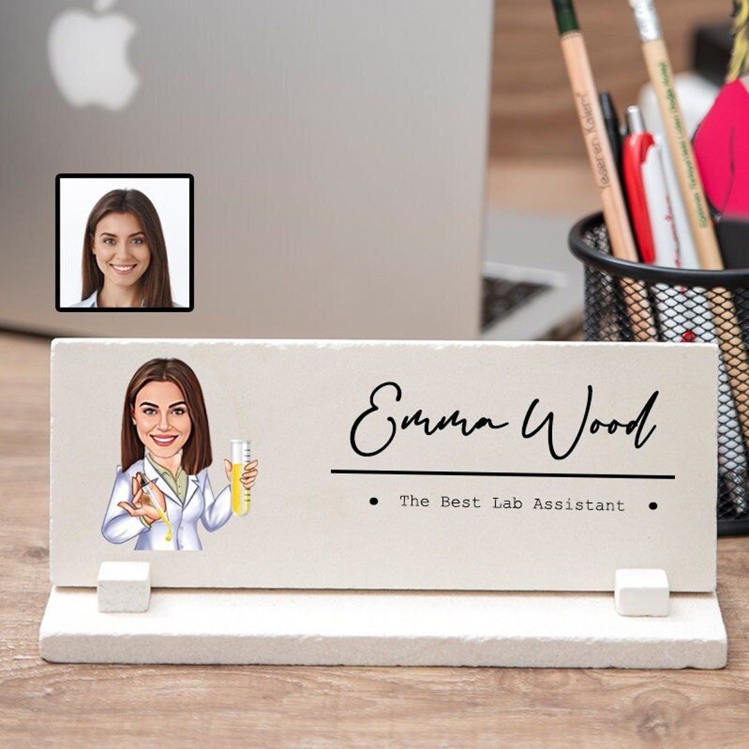 Lab Assistant Desk Name Sign, Laboratory Assistant Desk Nameplate With ...