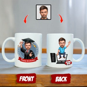 Computer Engineer Graduation Mug With Cartoon, Graduation Degree in ...