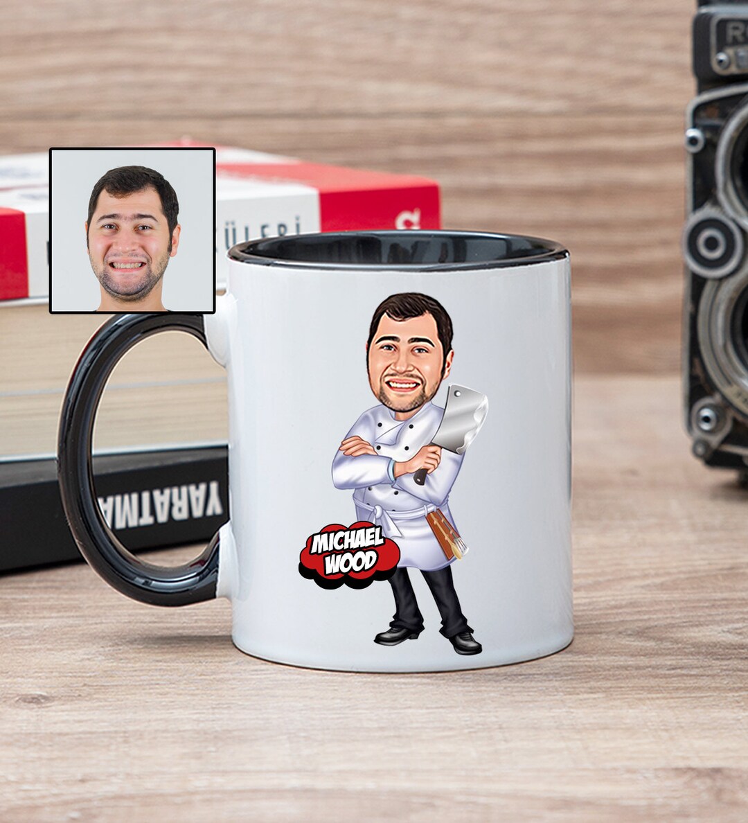 Butcher Cartoon Coffee Mug, Funny Butcher Gift for Men, Butcher Dad ...