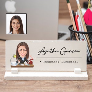 Preschool Director Desk Name Plate for Women, Preschool Director Desk ...
