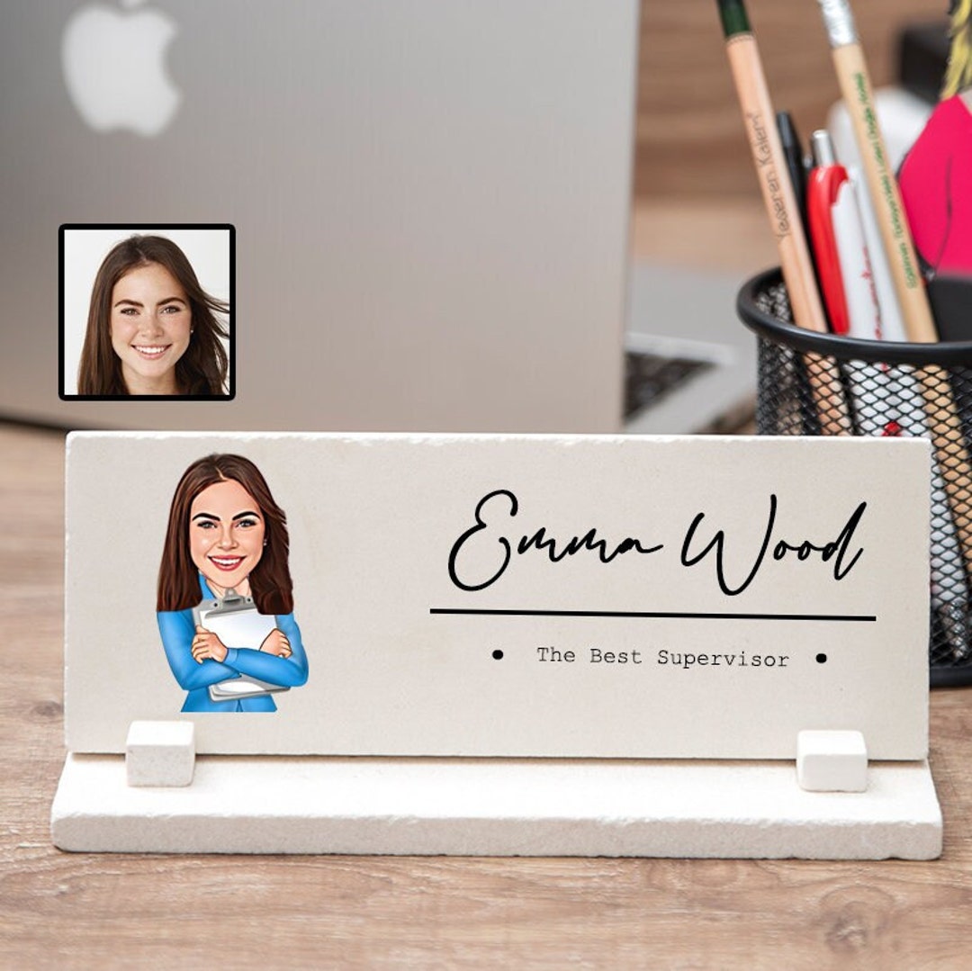 Supervisor Name Plate for Desk, Funny Supervisor Gifts for Women, New ...