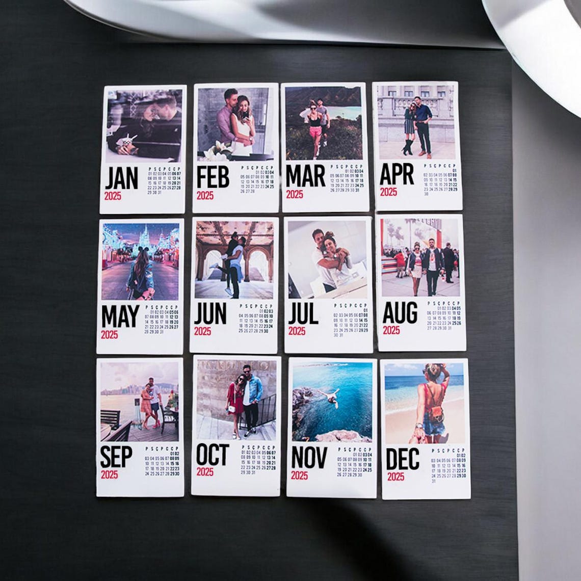 2025 Desktop Calendar With Wooden Base, Making Your Own Photo Calendar ...