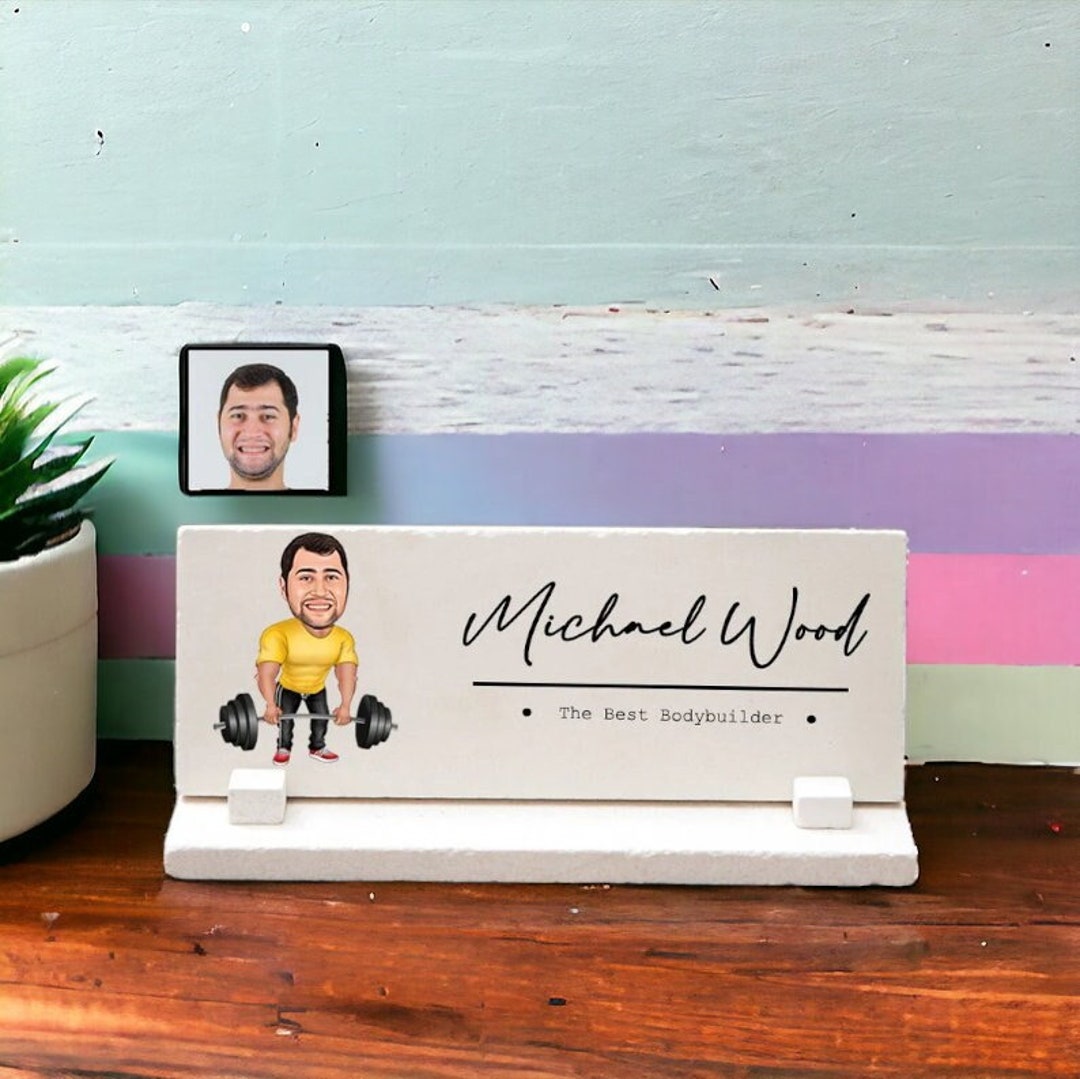 Bodybuilder Desk Sign, Bodybuilder Office Decor, Funny Bodybuilder Gift ...