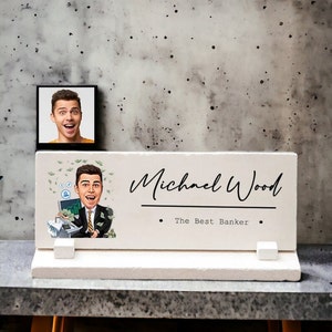 Banker Name Plate for Desk, Bank Teller Office Decor, New Banker Gift ...