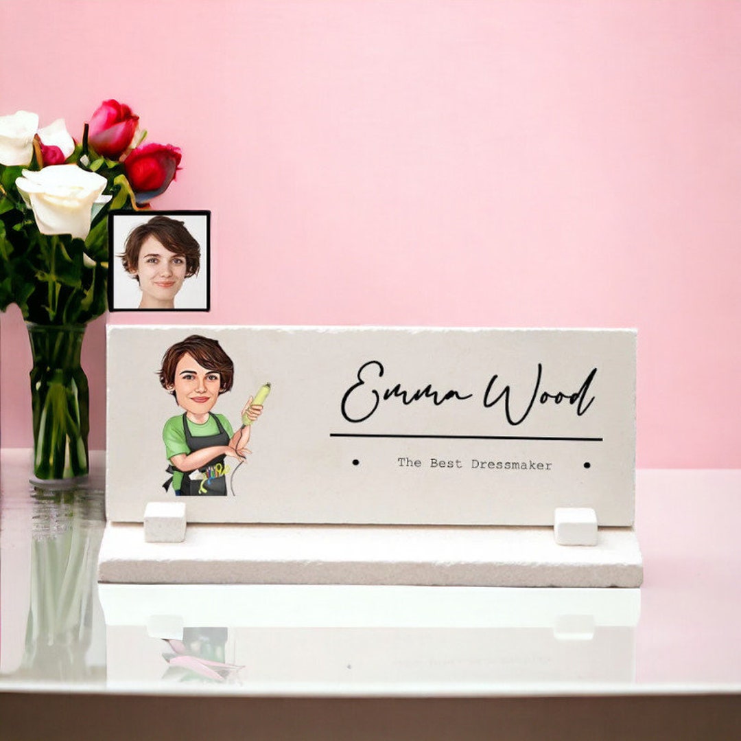 Dressmaker Name Plate for Desk, Funny Dressmaker Gift, New Dressmaker ...