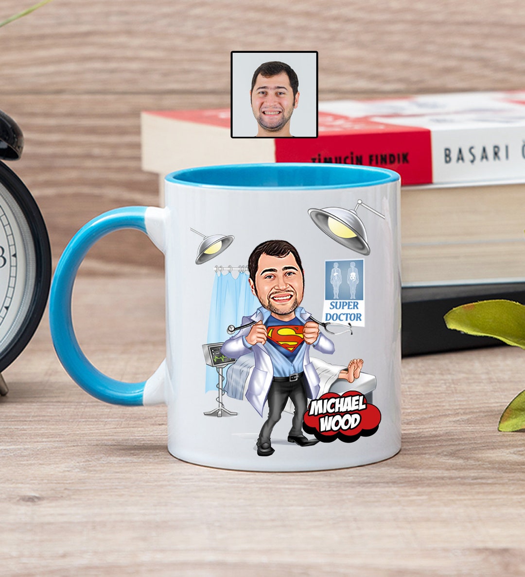 Super Doctor Cartoon Mug, Funny Doctor Gifts for Men, Doctor Dad ...
