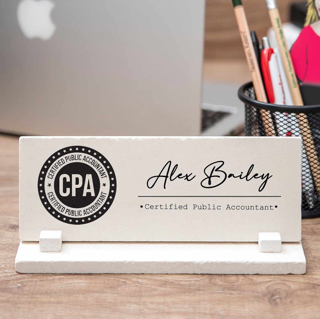 Cpa Desk Name Sign Certified Public Accountant Desk Name - Etsy