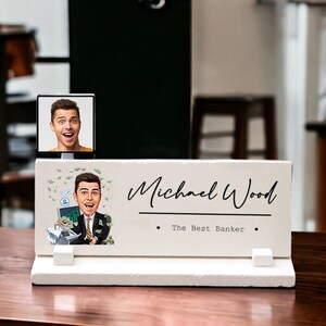 Banker Name Plate for Desk, Bank Teller Office Decor, New Banker Gift ...