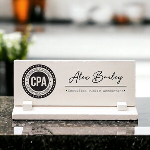 Cpa Desk Name Sign, Certified Public Accountant Desk Name Plate With ...