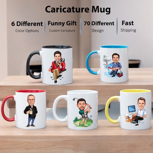 Cartoon Coffee Mug - Etsy