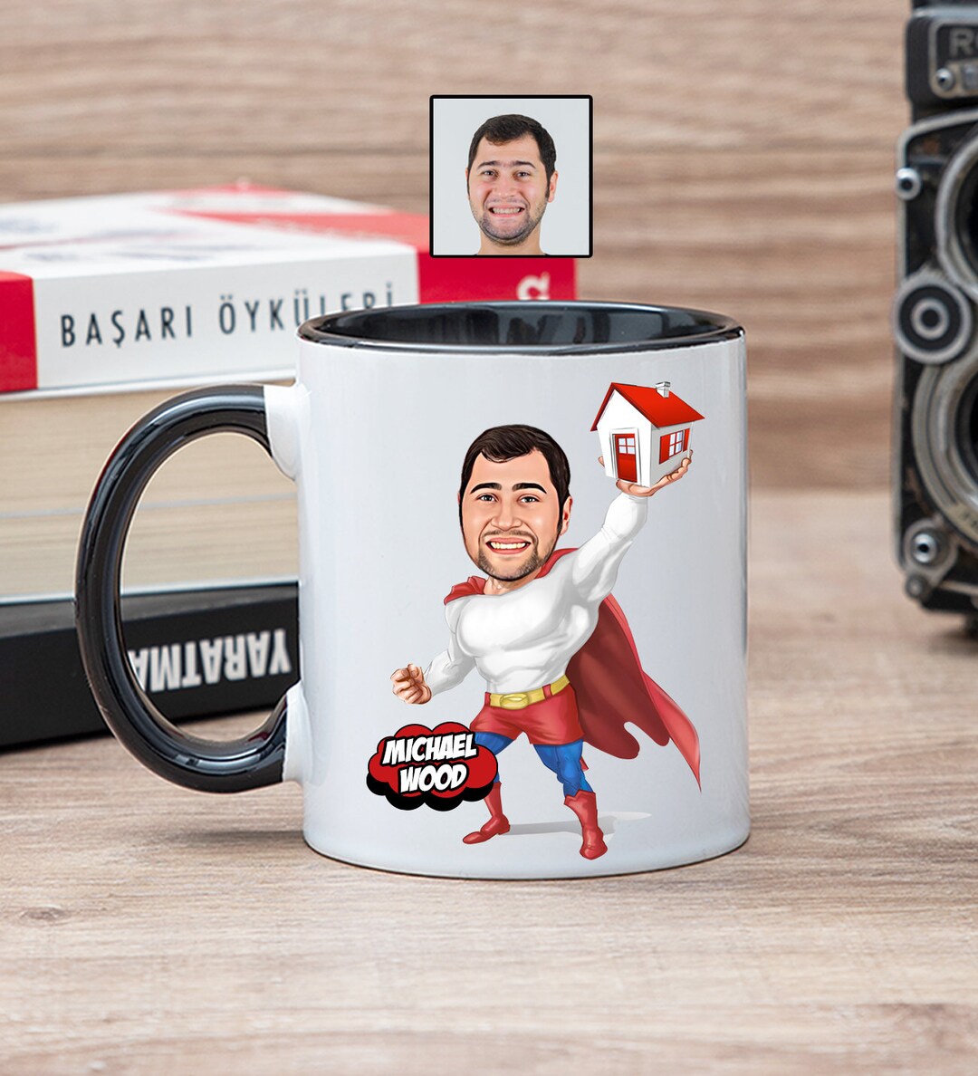 Super Realtor Cartoon Mug, Funny Realtor Gifts for Men, Realtor Dad ...