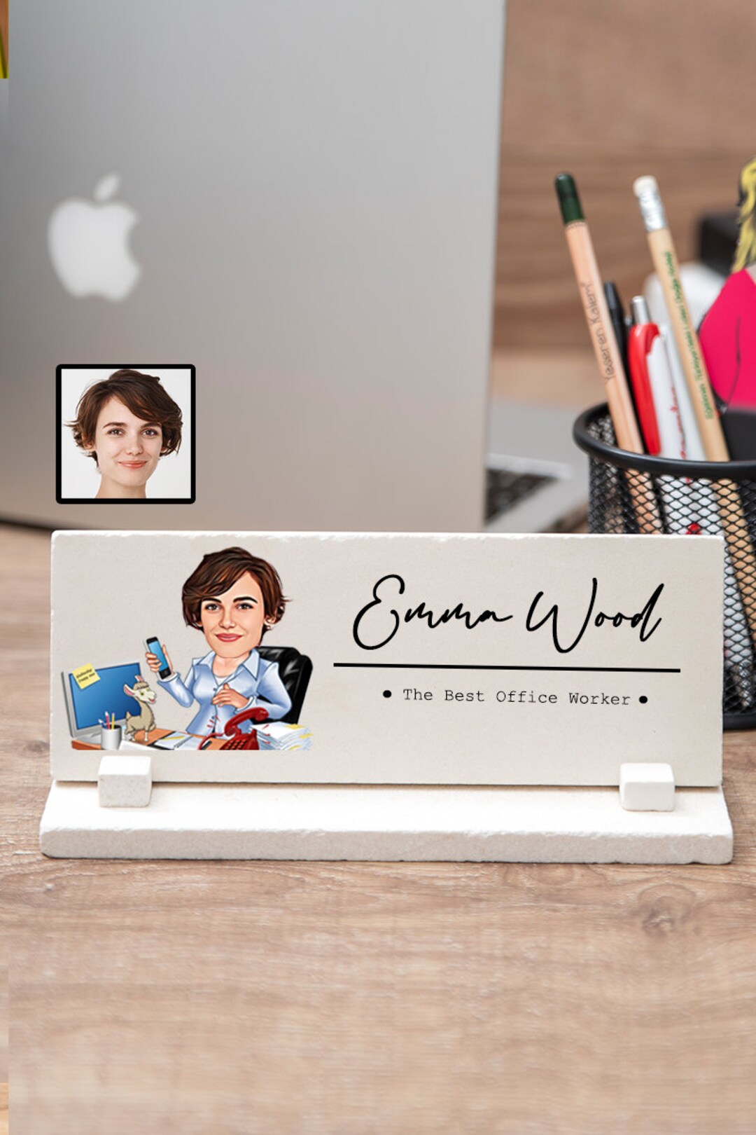 Office Worker Name Plate for Desk Office Worker Gifts for - Etsy