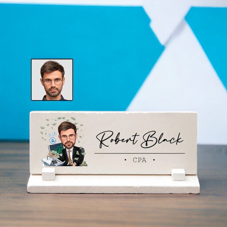 Cpa Desk Name Plate for Men, Male Cpa Desk Sign, CPA Office Gift Ideas ...