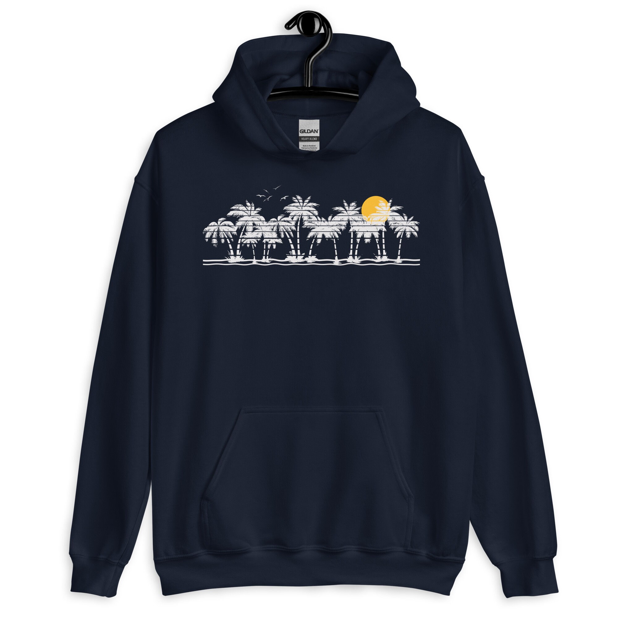 Palm Tree Hoodie Palm Tree Beach Hoodie Unisex - Etsy