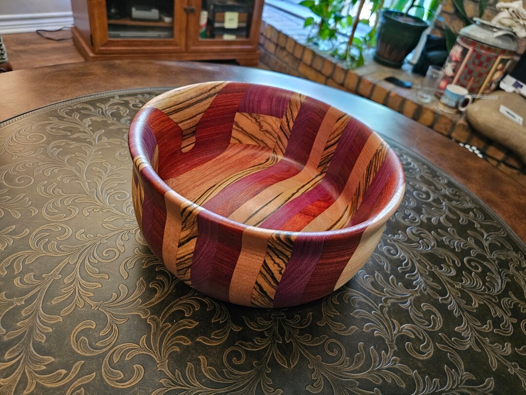 Beautiful Turned Multi-layered Wood Bowl - Etsy