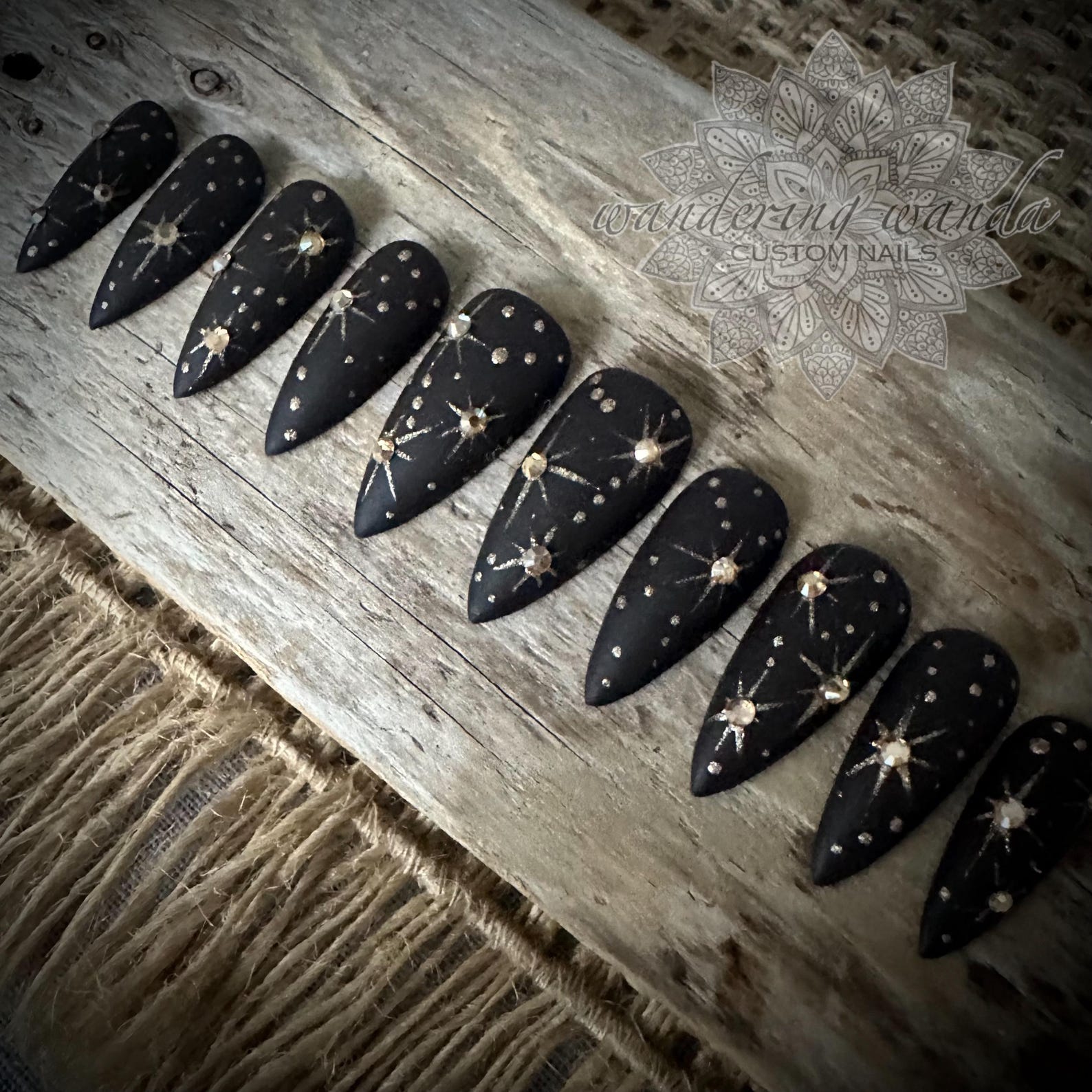 Star Bright - 10pc | Celestial | Crystal | Press on Nails - Etsy