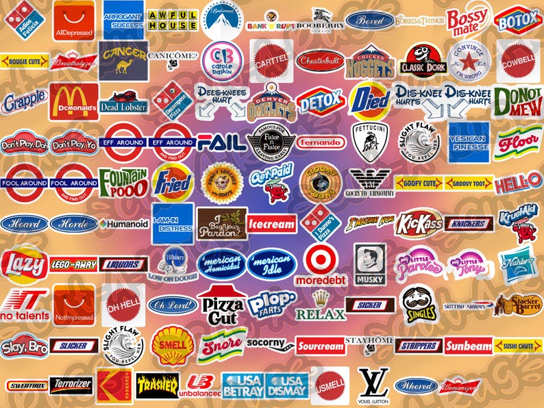 Parody Logos Collection #4 (150+ SVG Files)- Instant Download Bundle ...