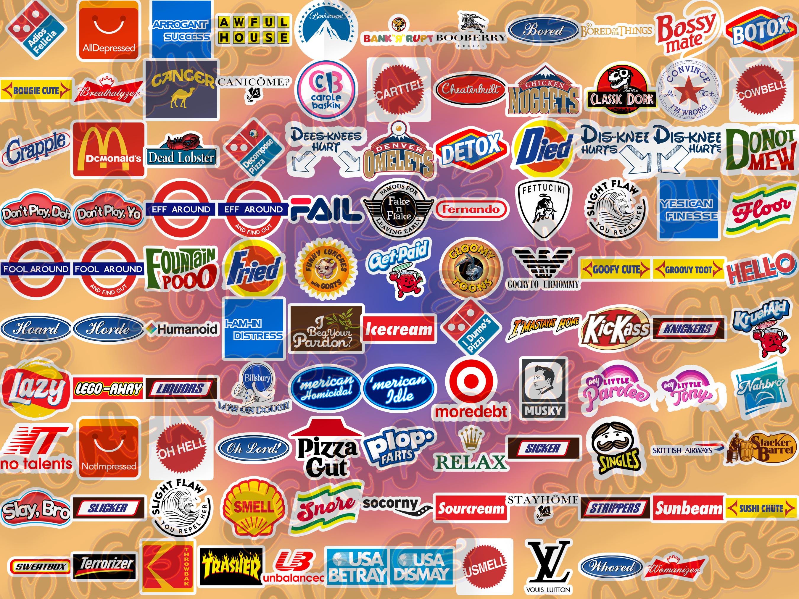 Parody Logos Collection #4 (150+ SVG Files)- Instant Download Bundle ...