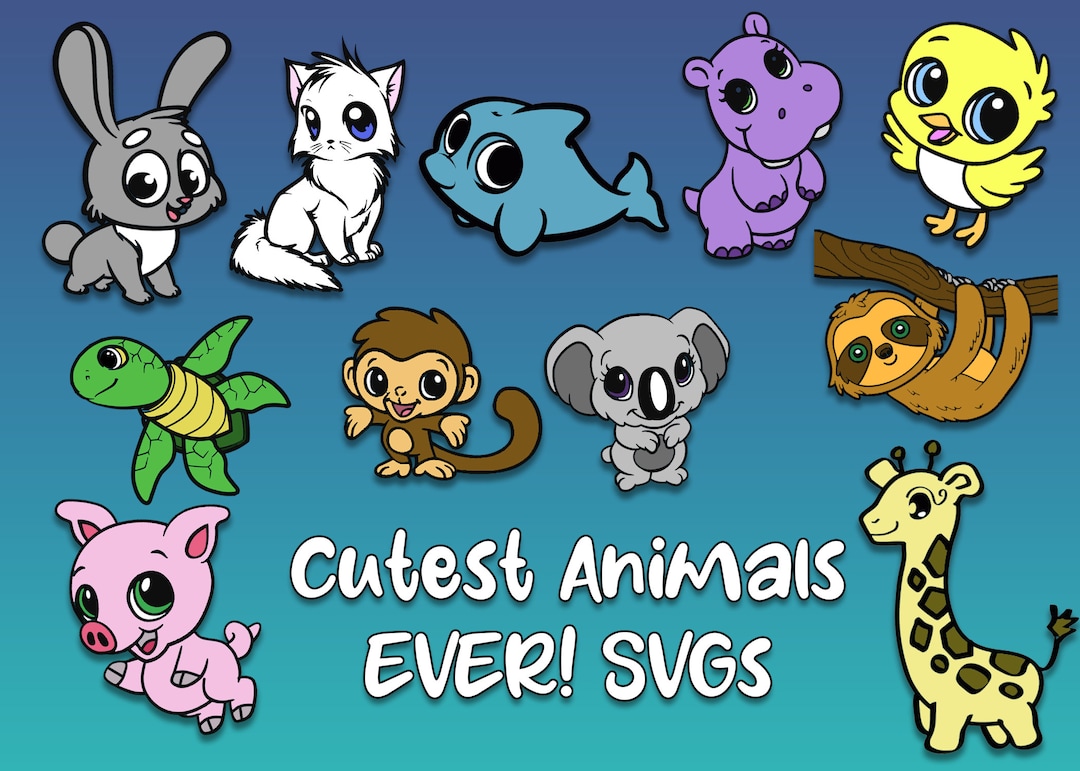 Cutest Animals EVER! (35 SVG Files)- Instant Download Bundle! - Etsy
