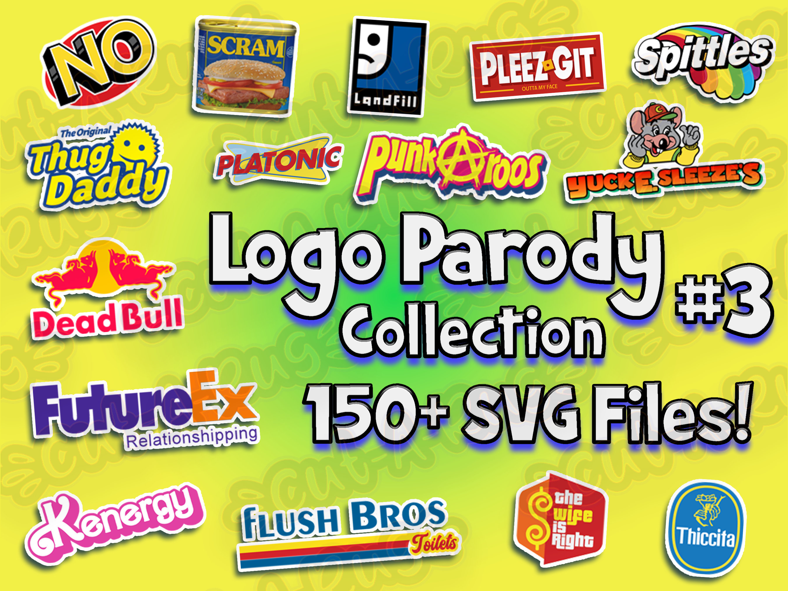 Parody Logos Collection 3 150 SVG Files Instant Download Bundle - Etsy