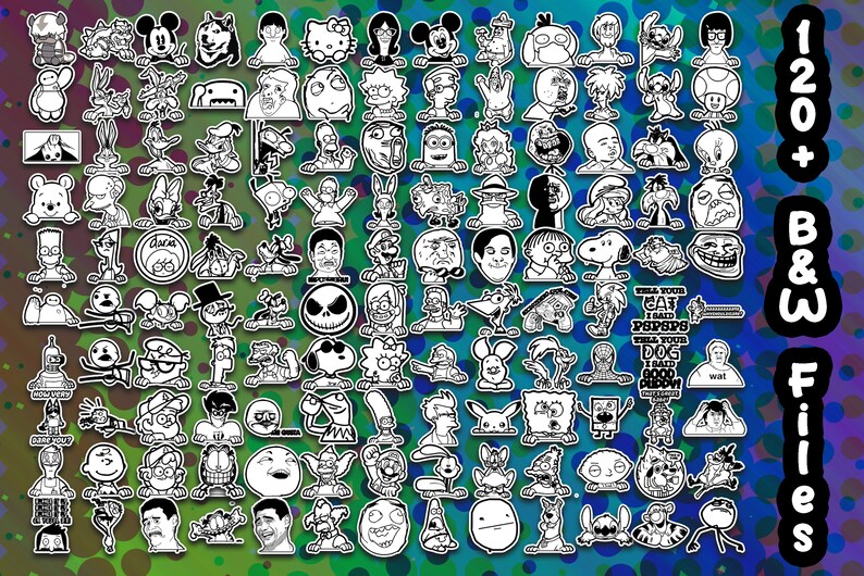 120 Vectors car Toons Collection instant - Etsy