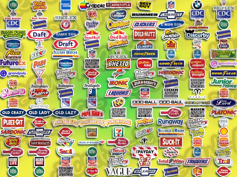 Parody Logos Collection #3 - 150+ SVG Files Instant Digital Download Bundle - Etsy