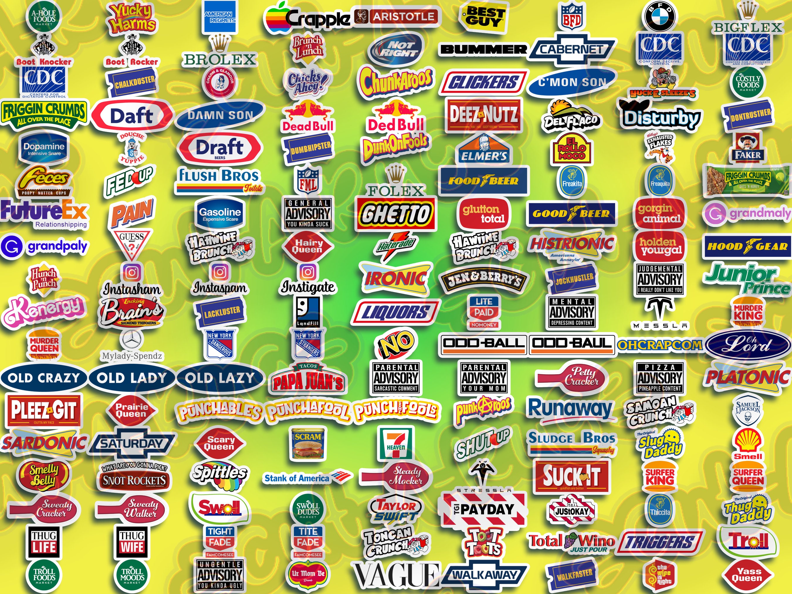 Parody Logos Collection #3 - 150+ SVG Files Instant Digital Download ...