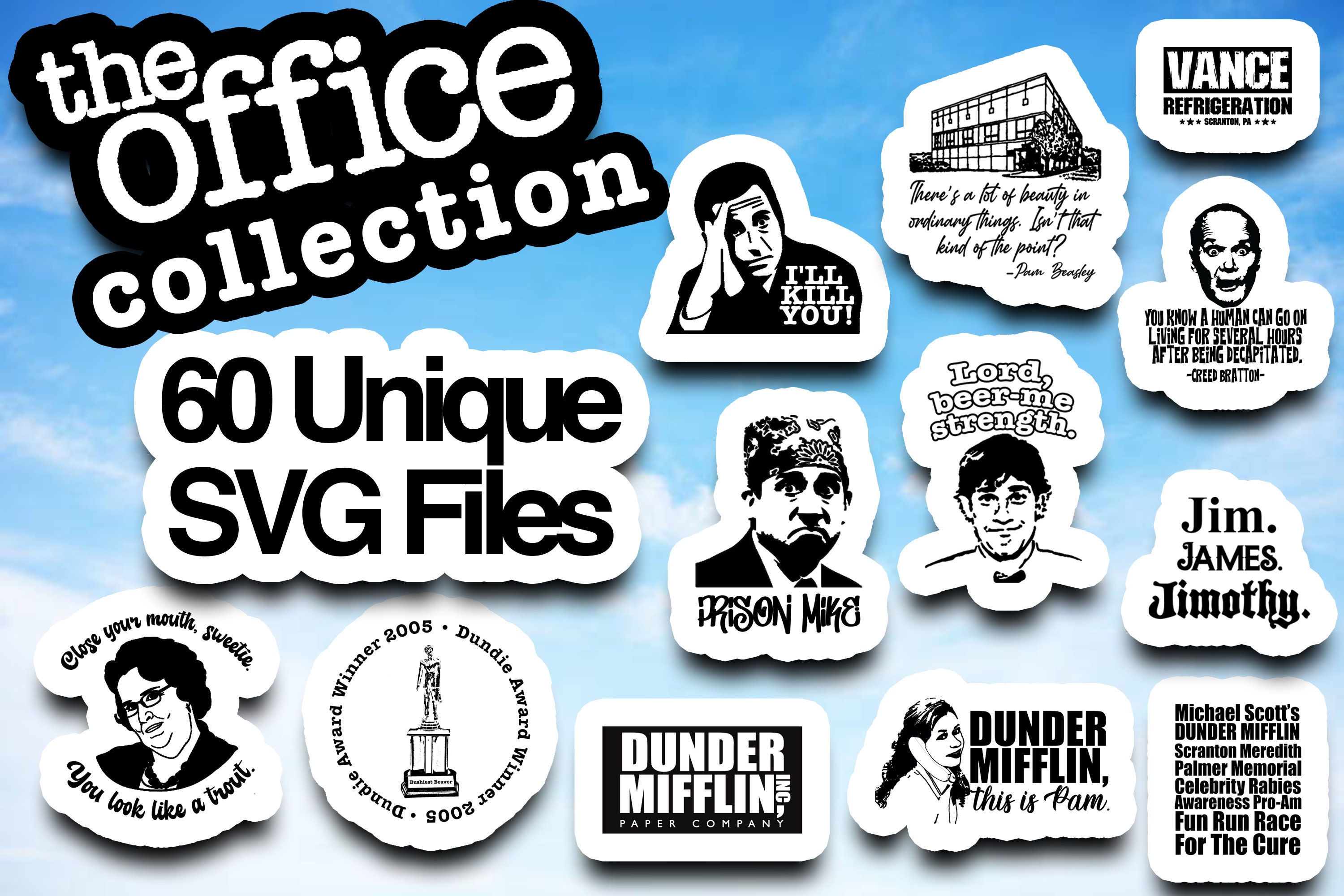 The Office Collection 60 SVG Files instant Digital Download - Etsy