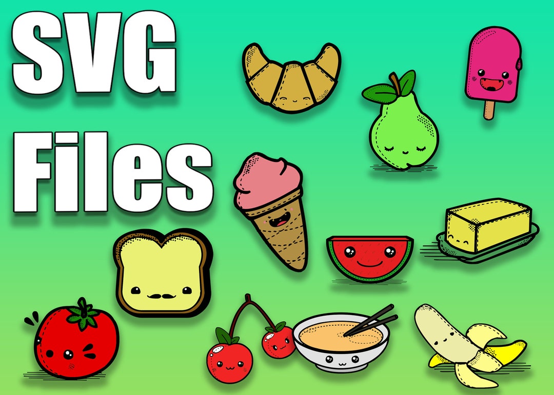 Cutest Foods Ever (42 SVG Files)- Instant Download Bundle! - Etsy