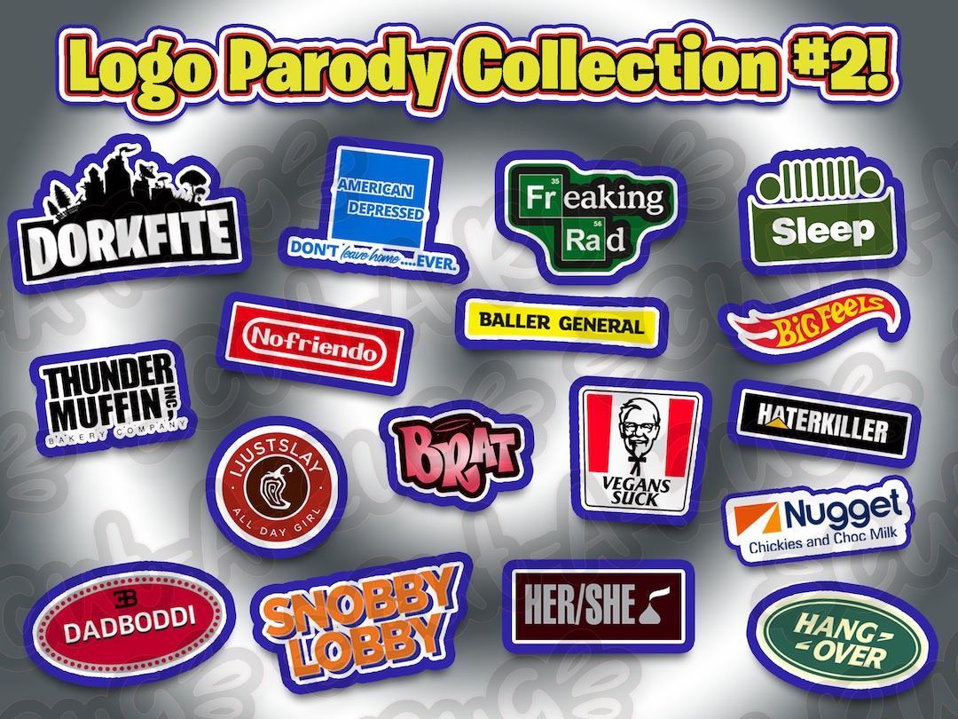 Over 100 Parody Logos Collection (SVG Files)- Instant Download Bundle ...