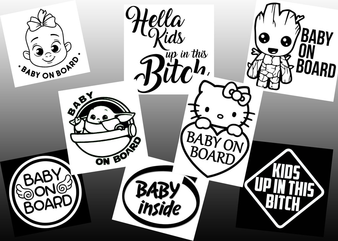 Baby on Board (15 SVG Files) - Instant Download Bundle! - Etsy