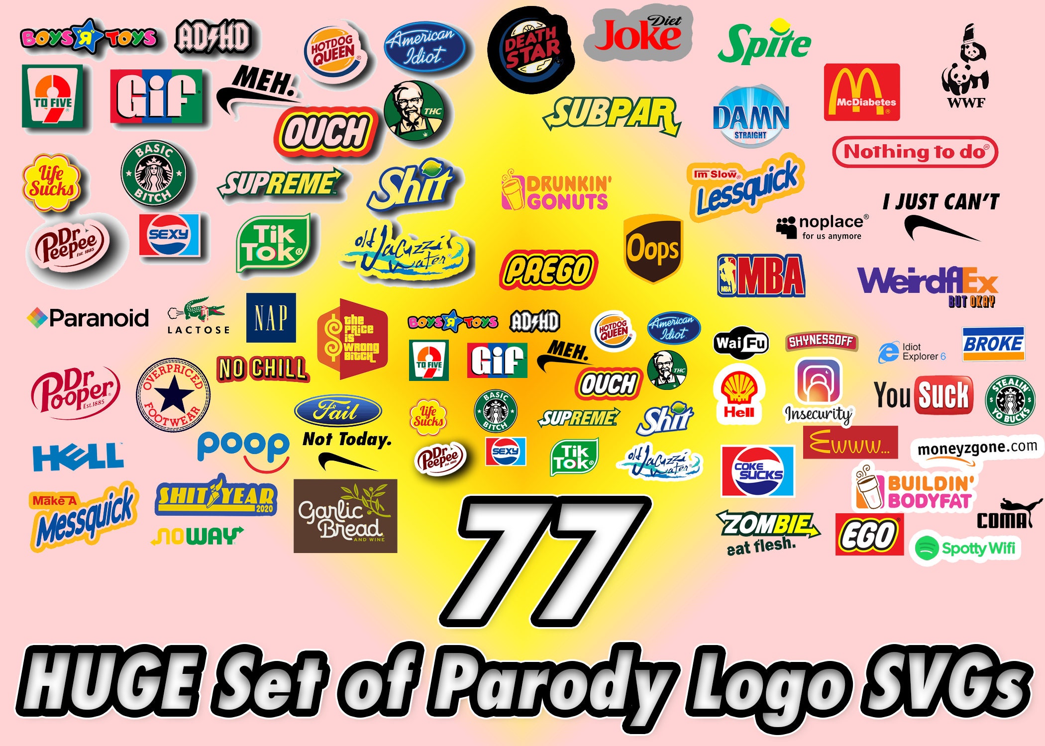 Parody Logos Collection 77 SVG Files Instant Download Bundle - Etsy UK Parody Logos Collection 77 SVG Files Instant Download Bundle - Etsy UK