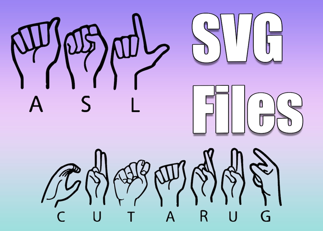 ASL Letter Symbols SVG Collection (36 Files) - Instant Digital Download ...