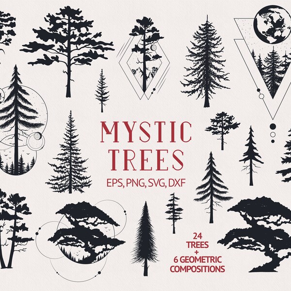 Evergreen Tree Svg - Etsy