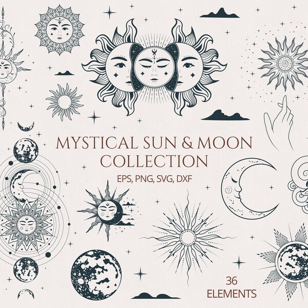 Sun and Stars Svg - Etsy