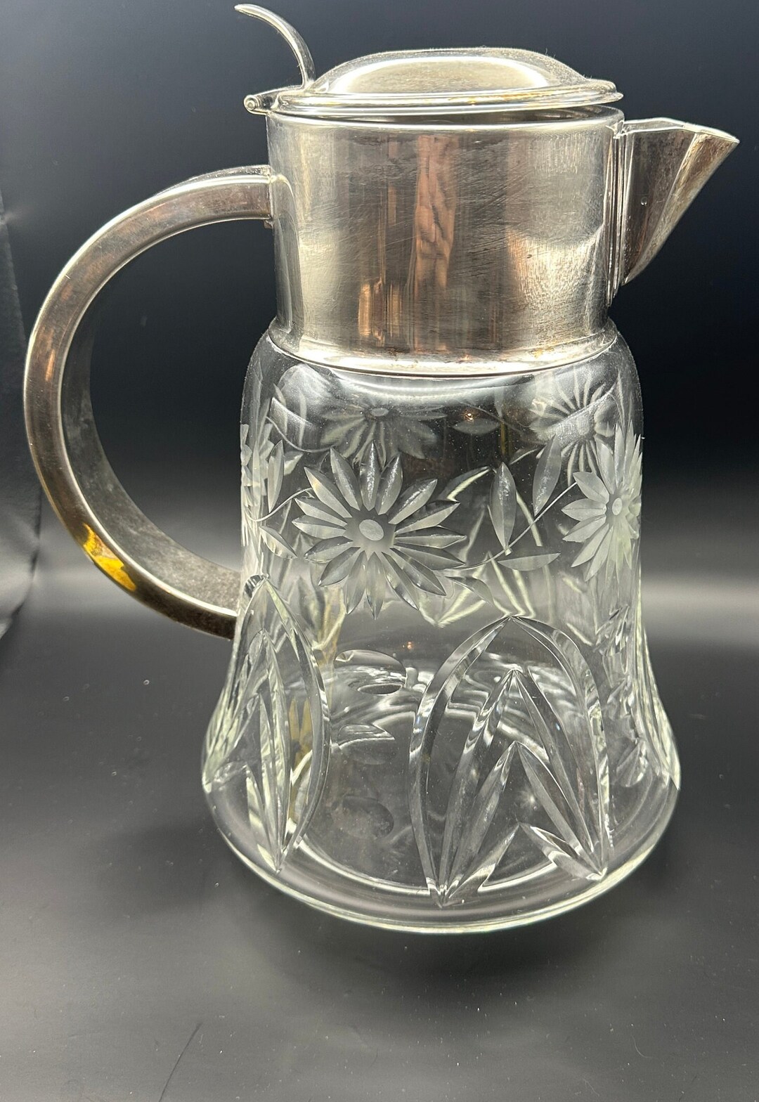 Made in West Germany Daisy Etched Pitcher - Etsy