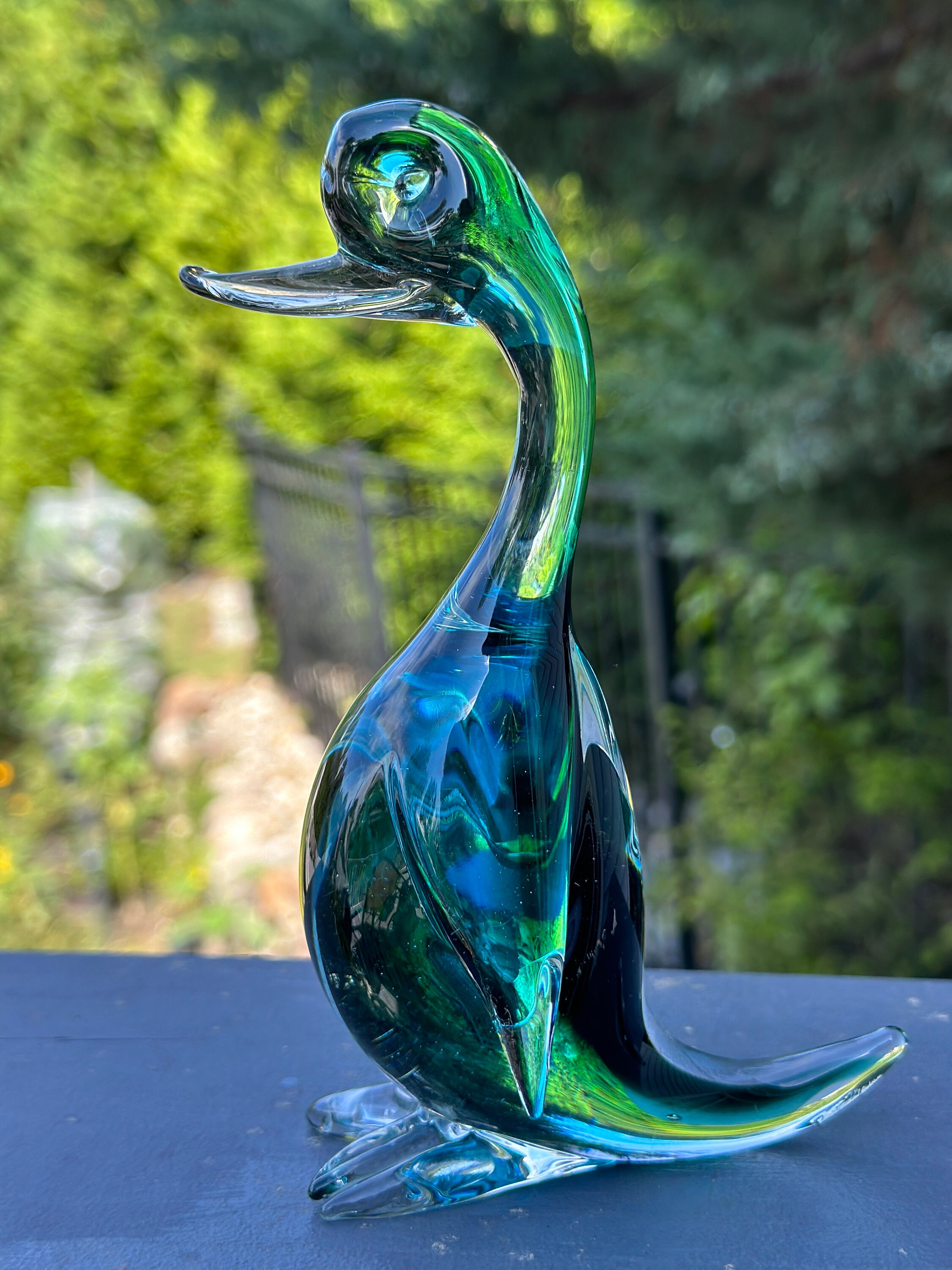 Alfredo Barbini Murano Glass Duck - Etsy
