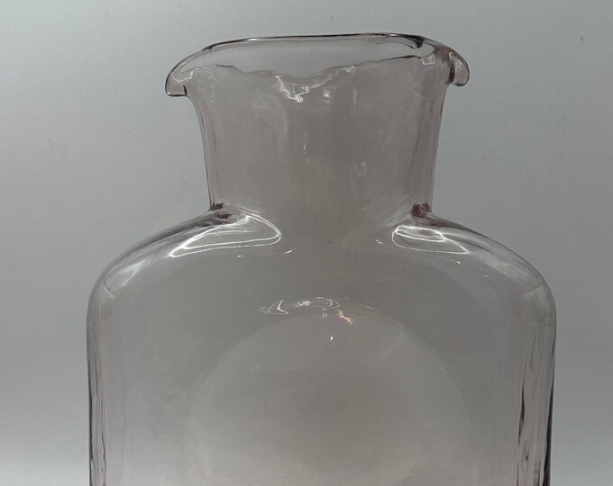 Blenko Amythst /pink Double Spout Pitcher/water Bottle - Etsy