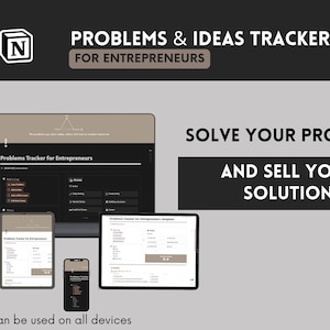 Notion Template Problems and Ideas Tracker for Entrepreneurs | Notion ...