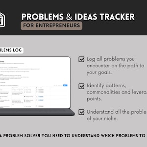 Notion Template Problems and Ideas Tracker for Entrepreneurs | Notion ...
